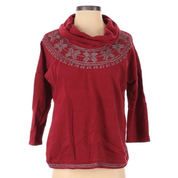 Lucky Brand | Sweaters | Lucky Brand Pullover Top Embroidered Size S ...